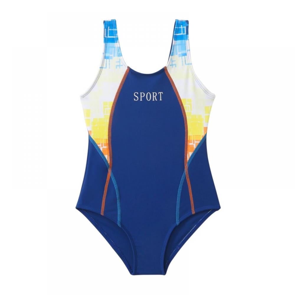 AJZIOJIRO Kids Girls' Beach Sport Swimsuit Athletic One Piece Bathing ...