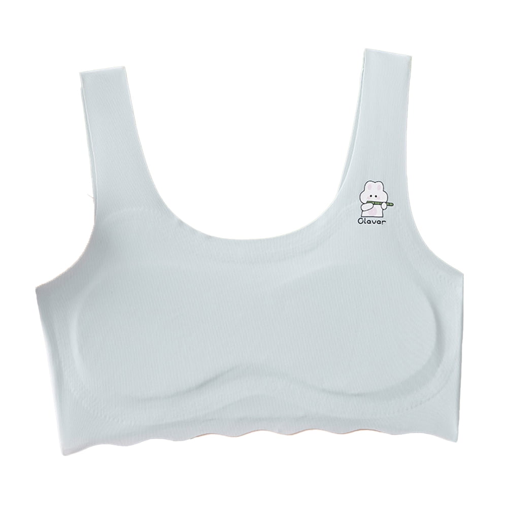 AJZIOJIRO Kids Girls Seamless Stretch Bra Invisible Dig-Free Teen Bras ...