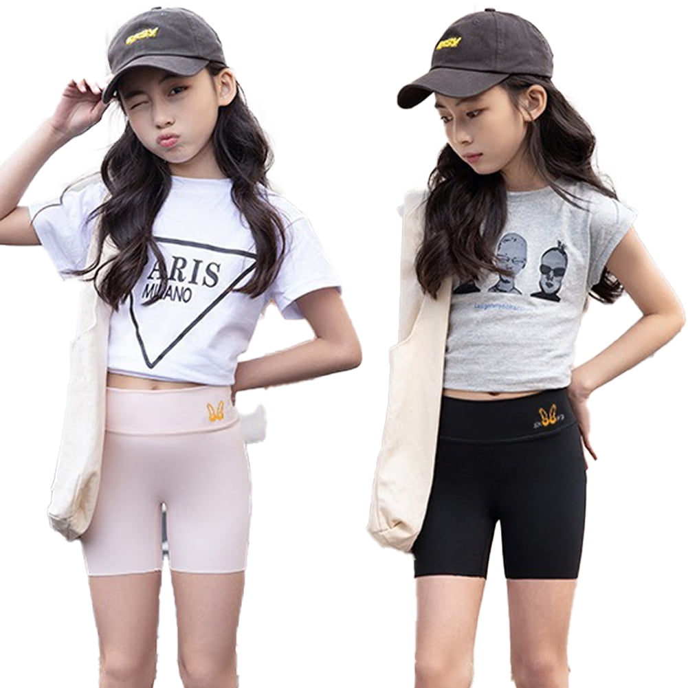 AJZIOJIRO Kids Girls Yoga Shorts Little Girls Soft Dance Bike Shorts Breathable Athletic Shorts ...