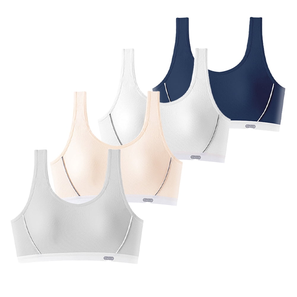 AJZIOJIRO Seamless Sports Bras for Girls Wide Shoulder Strap Training ...