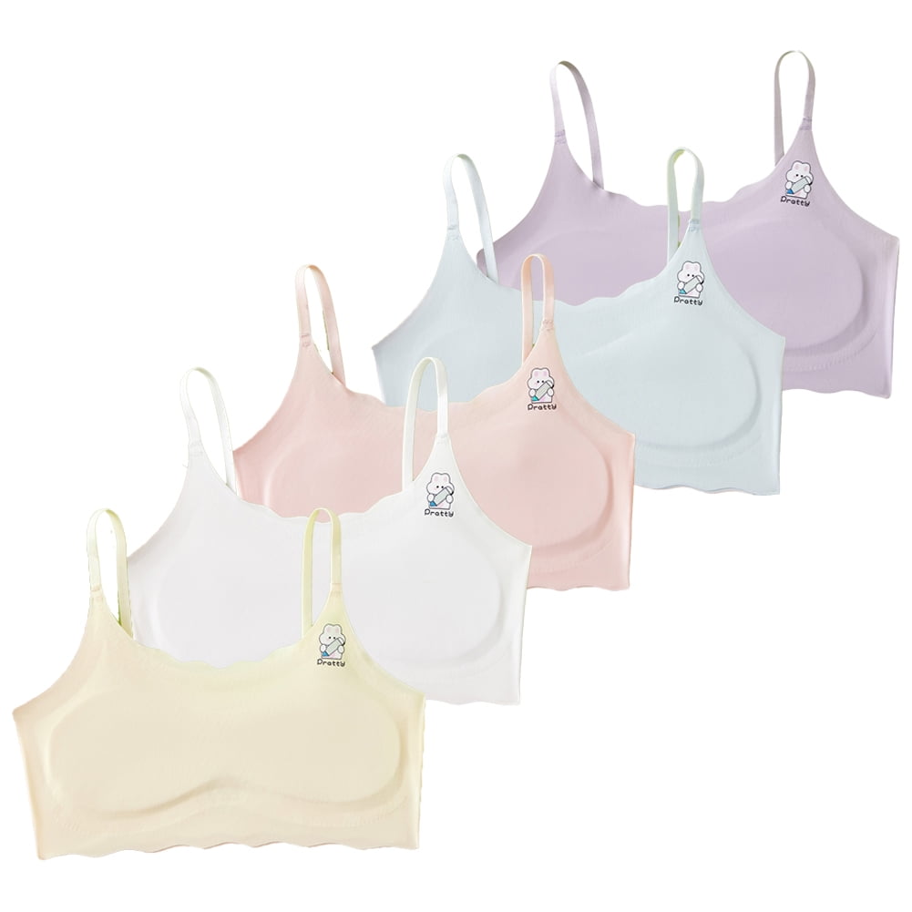 AJZIOJIRO Sports Bras for Girls Seamless Camisoles Bra with Lightweight ...