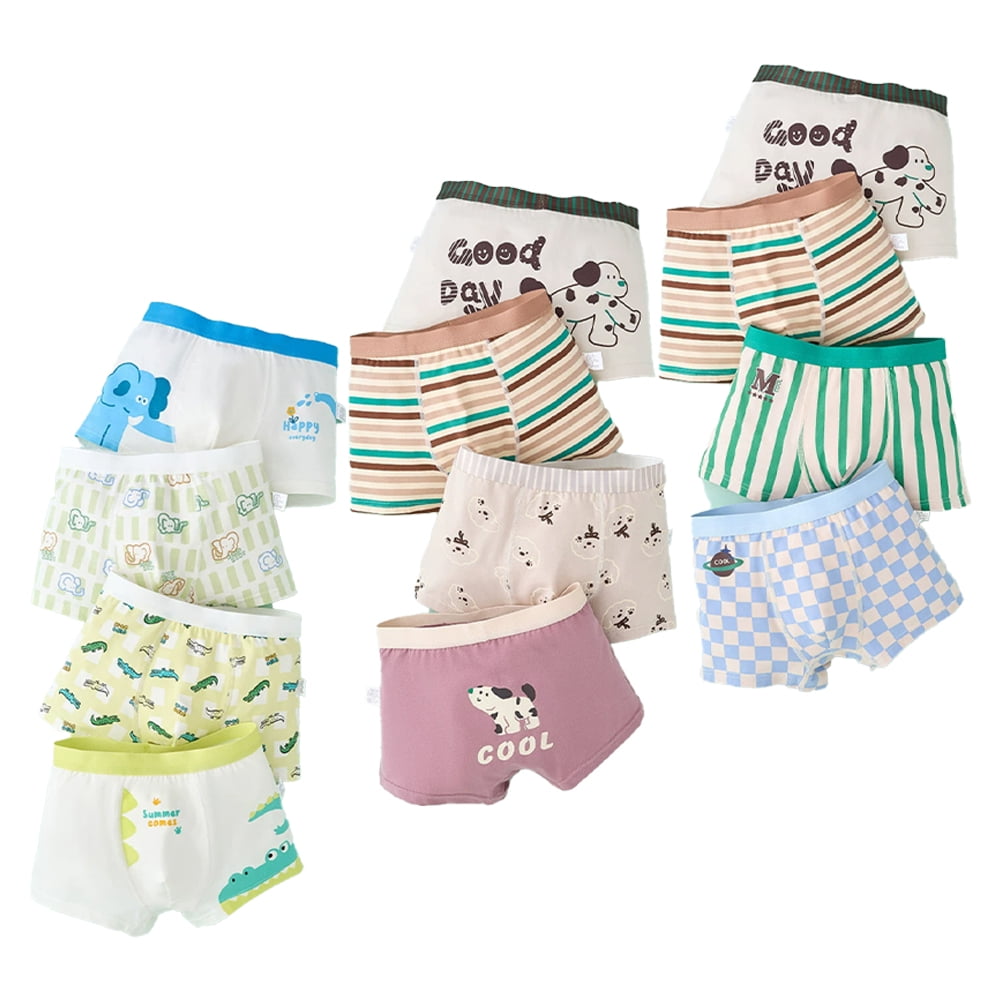 AJZIOJIRO ‌Toddler Boys Underwear 4-Pack for Teen Organic Cotton Four Corners Shorts 1-15T ...