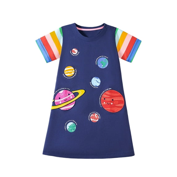 AJZIOJIRO Toddler Kids Baby Summer Cotton Dress for Girls Casual Party ...
