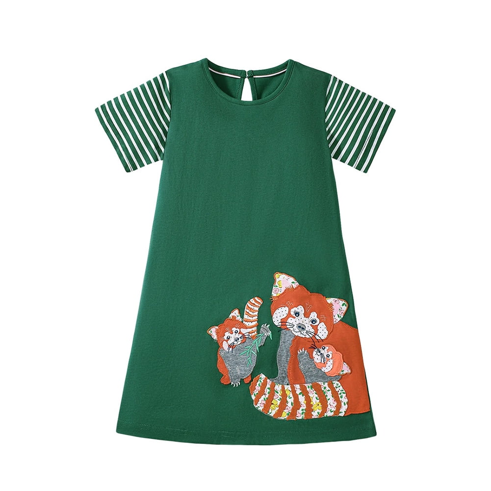 AJZIOJIRO Toddler Kids Girls Summer Casual Dress Baby Cartoon Party ...