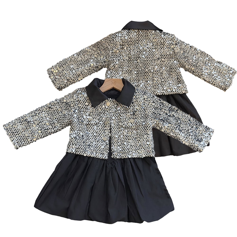 AJZIOJIRO Toddler Kids Princess Dress Outfit for Girls Sparkly Sequin ...