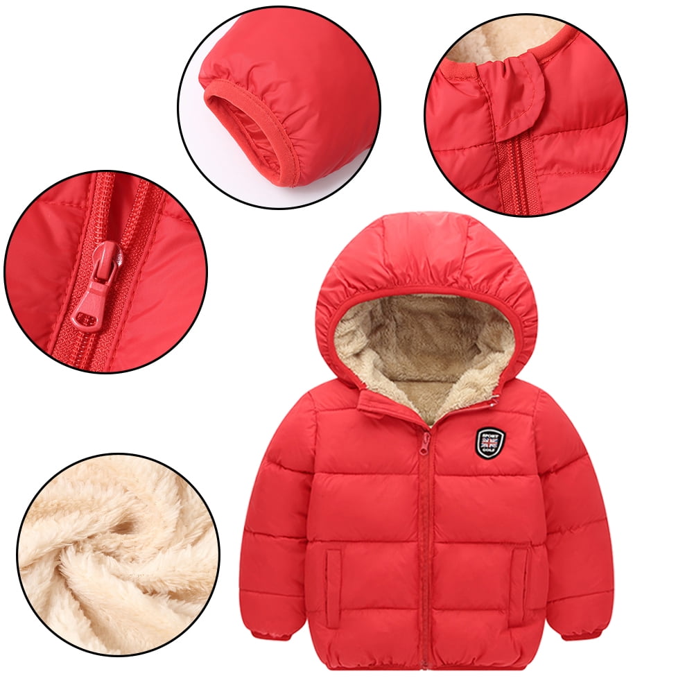 AJZIOJIRO Winter down Jacket for Boys Girls 1-7 Years Old Zipper down Jacket & Coat,Kids Hooded ...