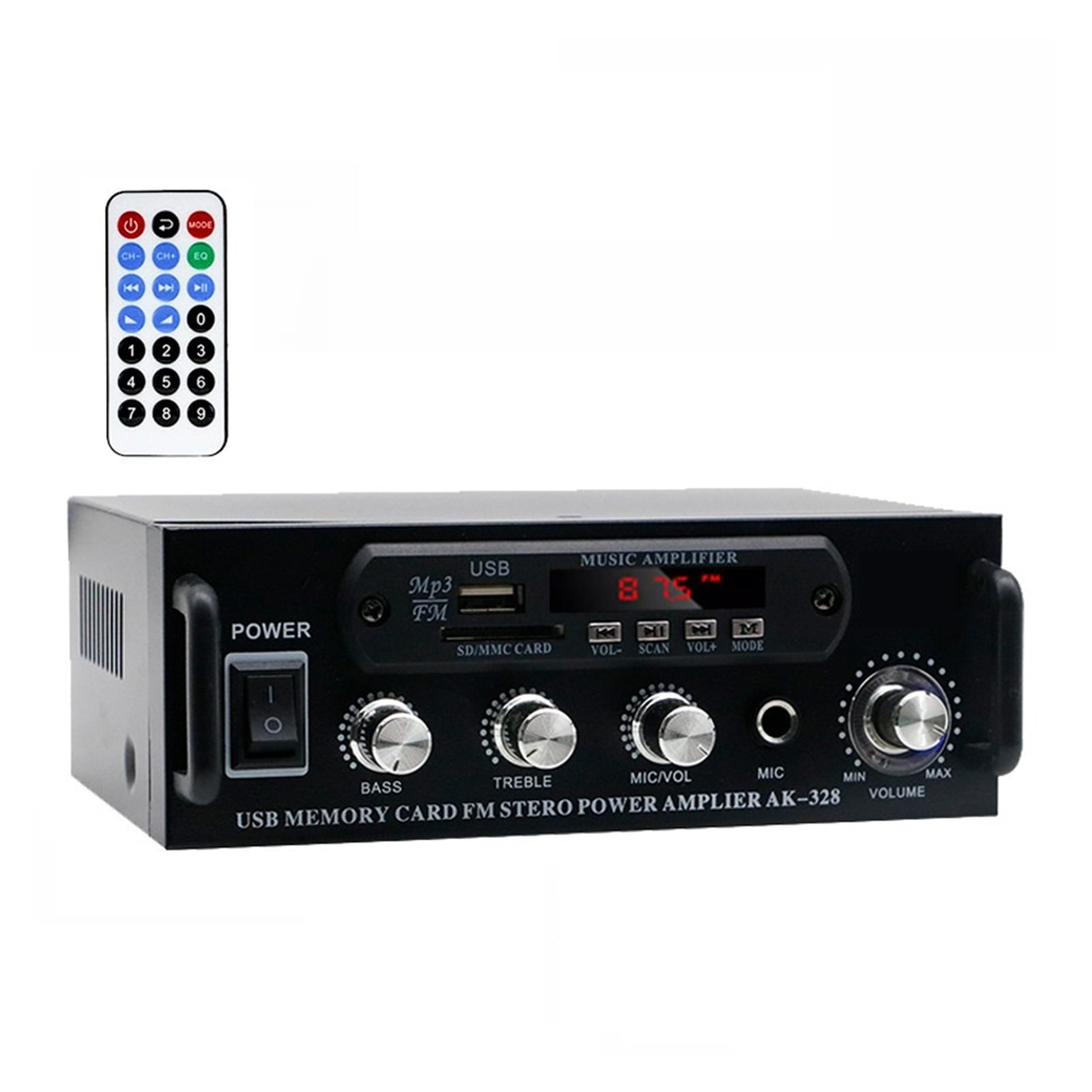 AK-328 Home Amplifiers Display Digital HIFI Stereo Power Amplifier 2 ...