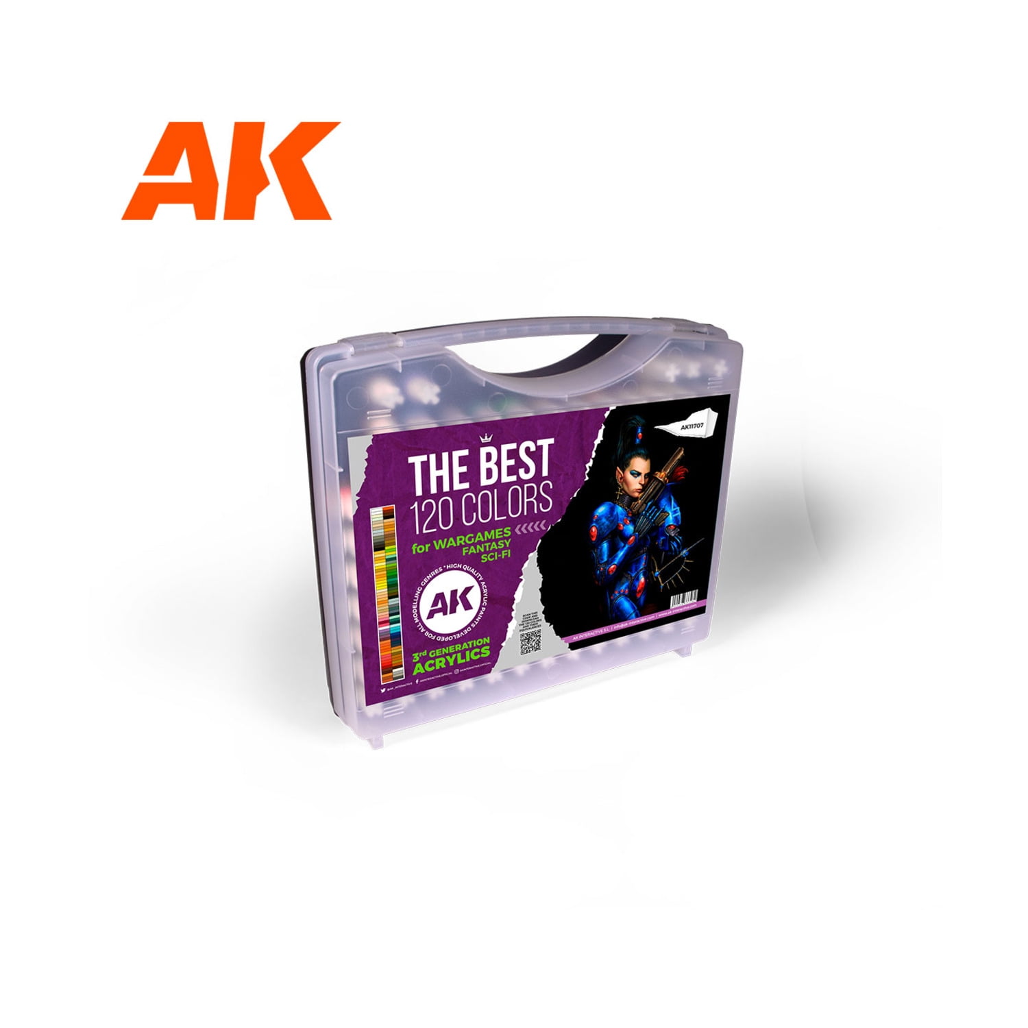 AK-Interactive 3rd Gen Briefcase w/THE BEST 120 Colors - Wargames ...