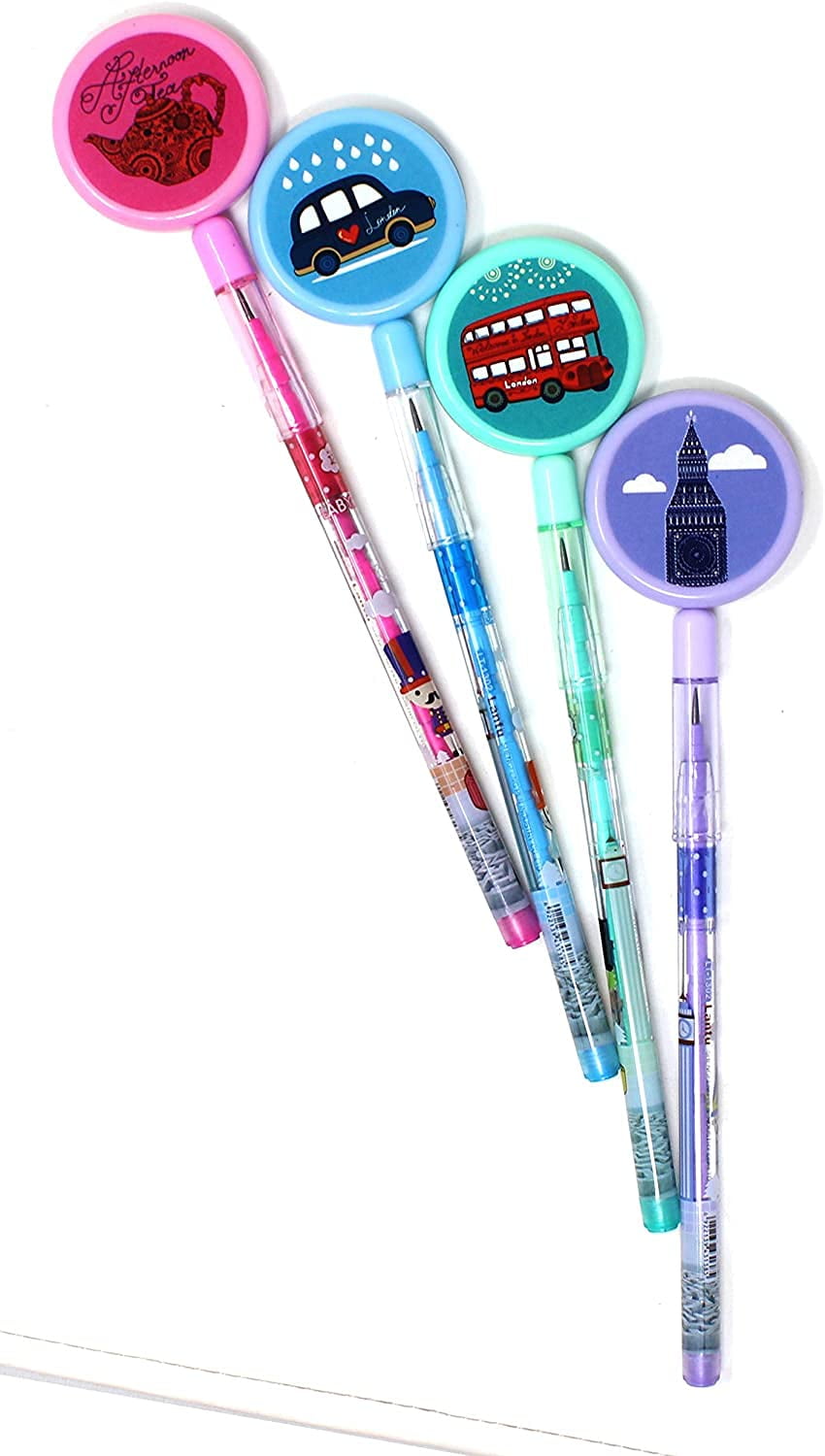 AK Store Set of 4 Cartoon Printed NonSharpening Mechanical Push Bullet ...