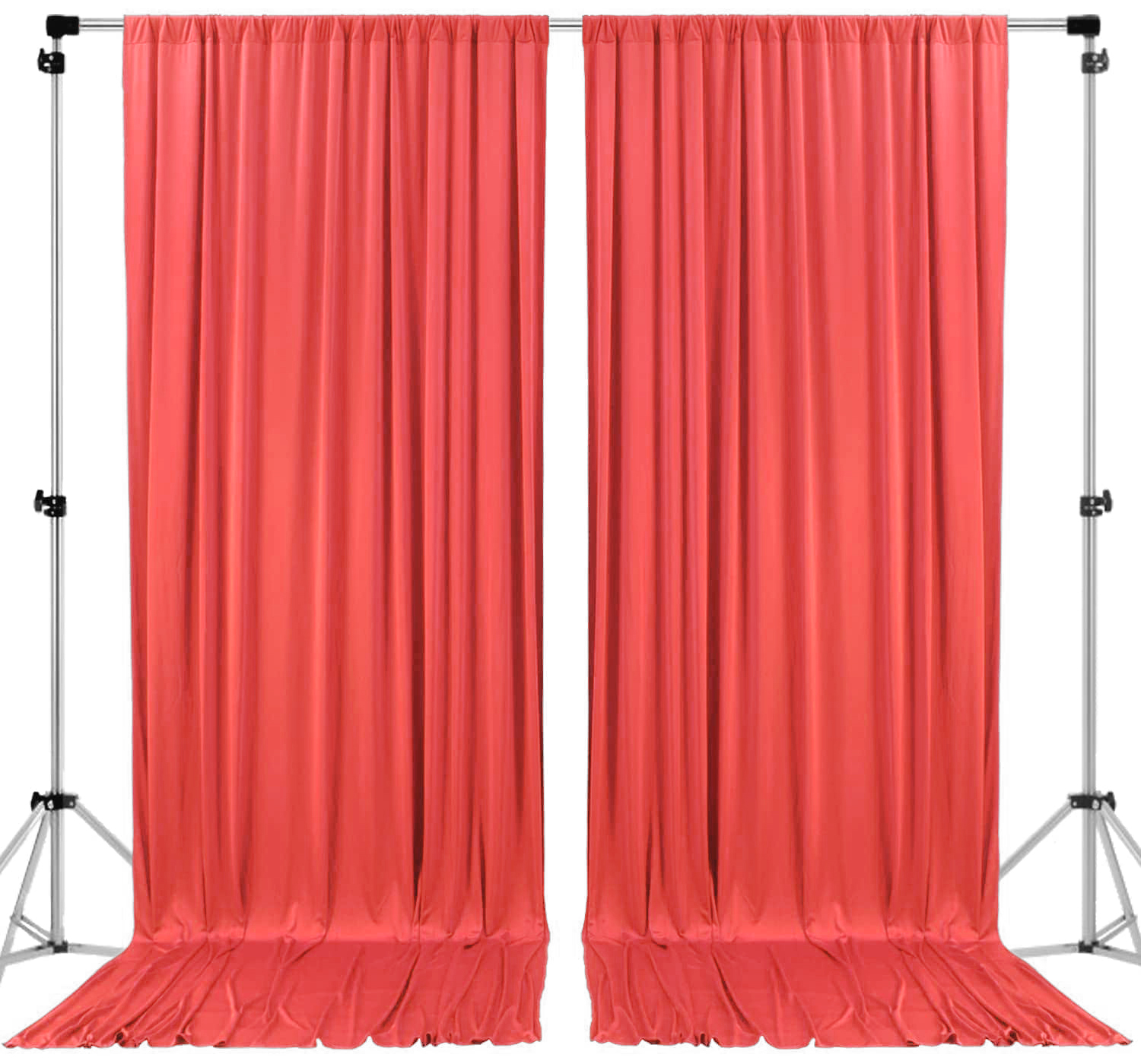2 pcs 10 feet x 10 feet Polyester Backdrop Drapes Curtains Panels with ...