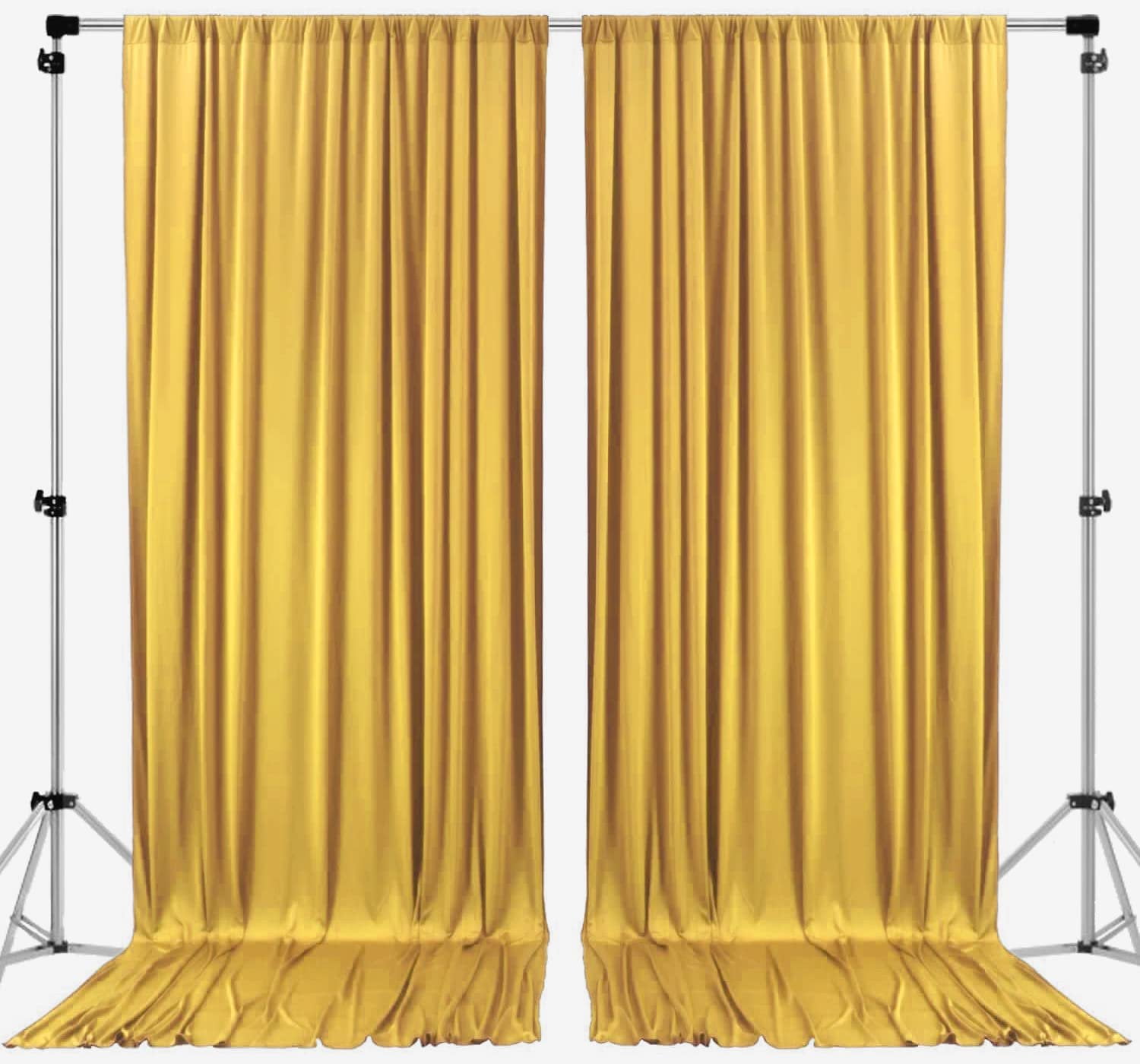 AK TRADING CO. 10 feet x 10 feet Mustard Gold IFR Polyester Backdrop ...