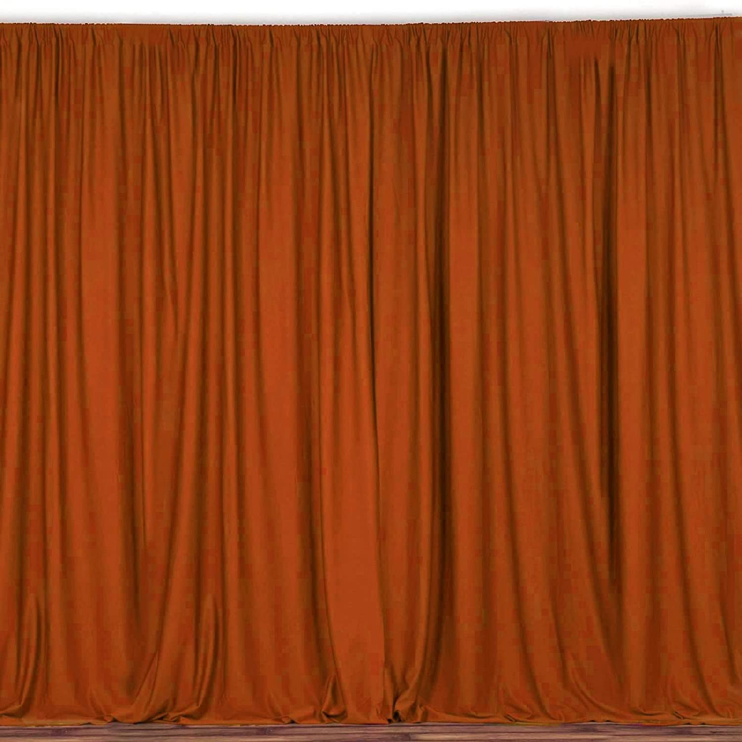 AK TRADING CO. 10 feet x 10 feet Rust Polyester Backdrop Drapes ...
