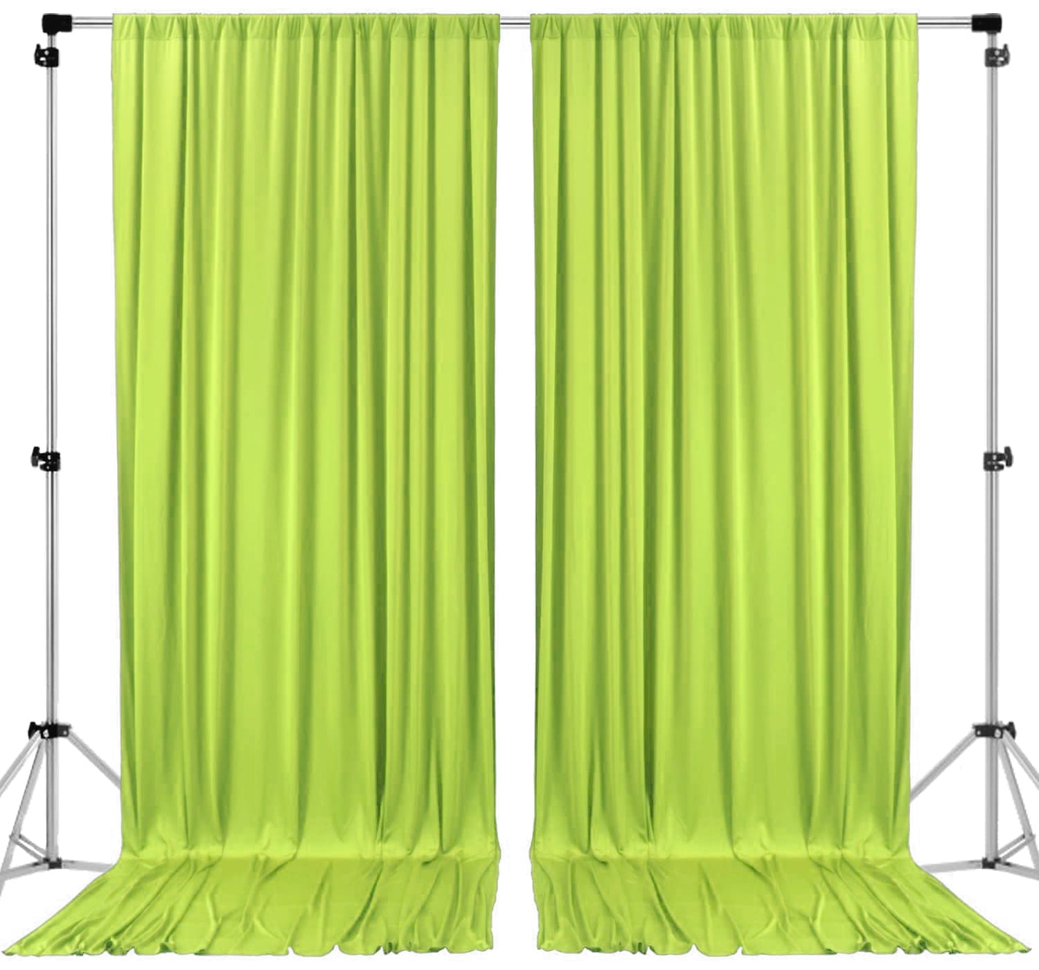 AK TRADING CO. 10x10ft Light Green Polyester Backdrop Drapes for Events ...