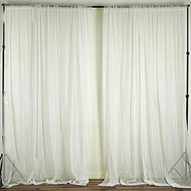 AK TRADING CO. 120" Wide (10Ft Wide) Sheer Voile Drape Panels for ...