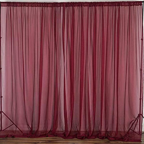 AK TRADING CO. 120" Wide (10Ft Wide) Sheer Voile Drape Panels for ...