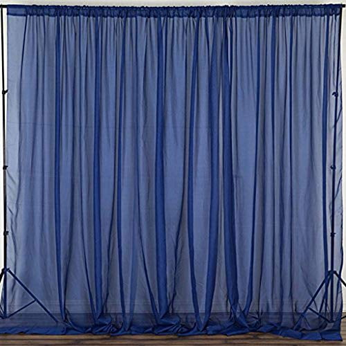 AK TRADING CO. 120" Wide (10Ft Wide) Sheer Voile Drape Panels for ...