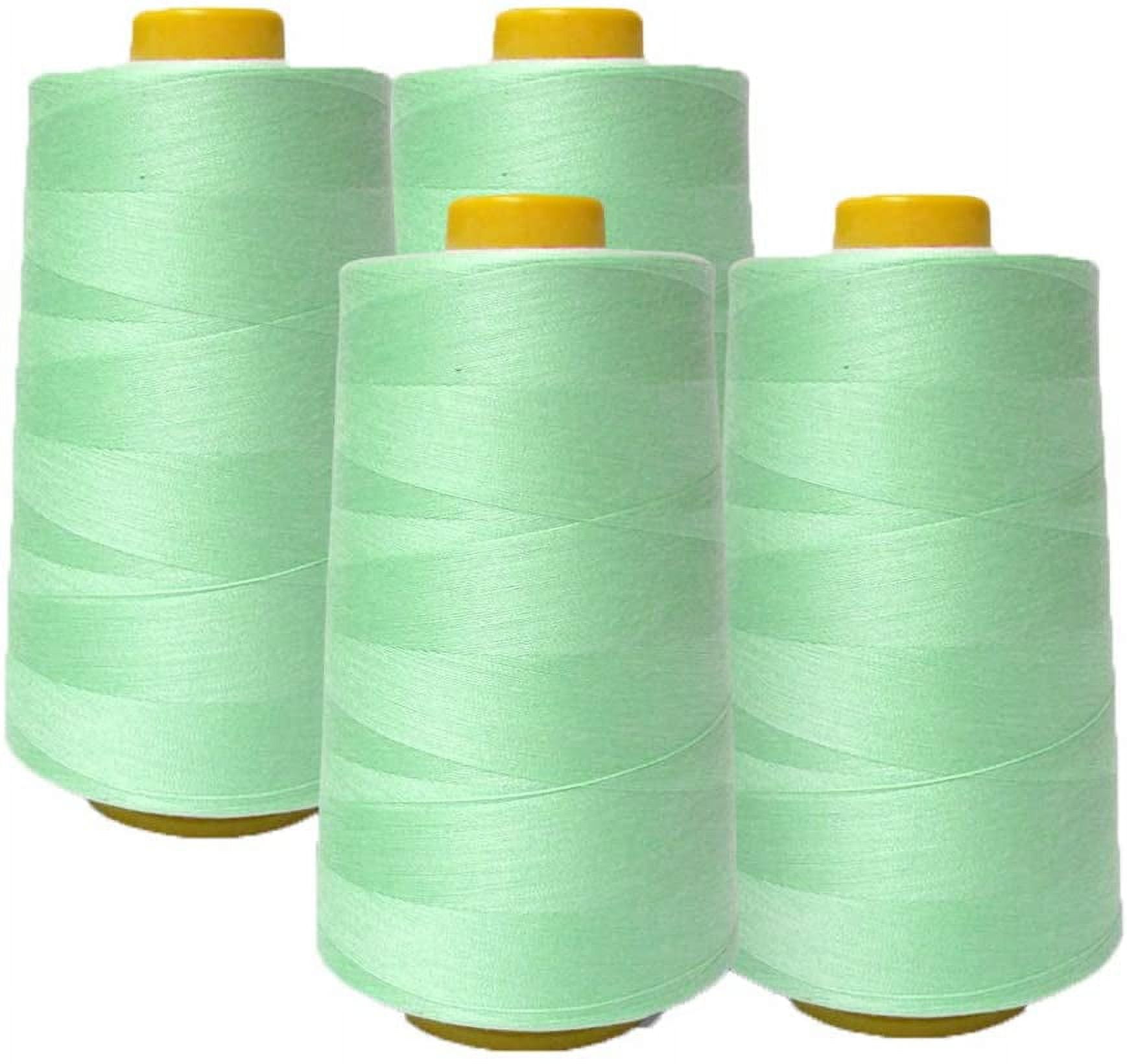 AK Trading 4-Pack Aqua All Purpose Sewing Thread Cones (6000 Yards Each ...
