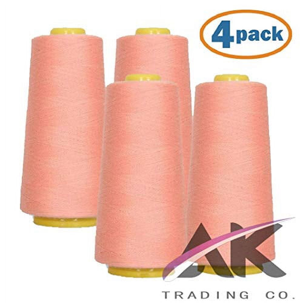 AK Trading 4-Pack Dark Peach All Purpose Sewing Thread Cones (6000 ...