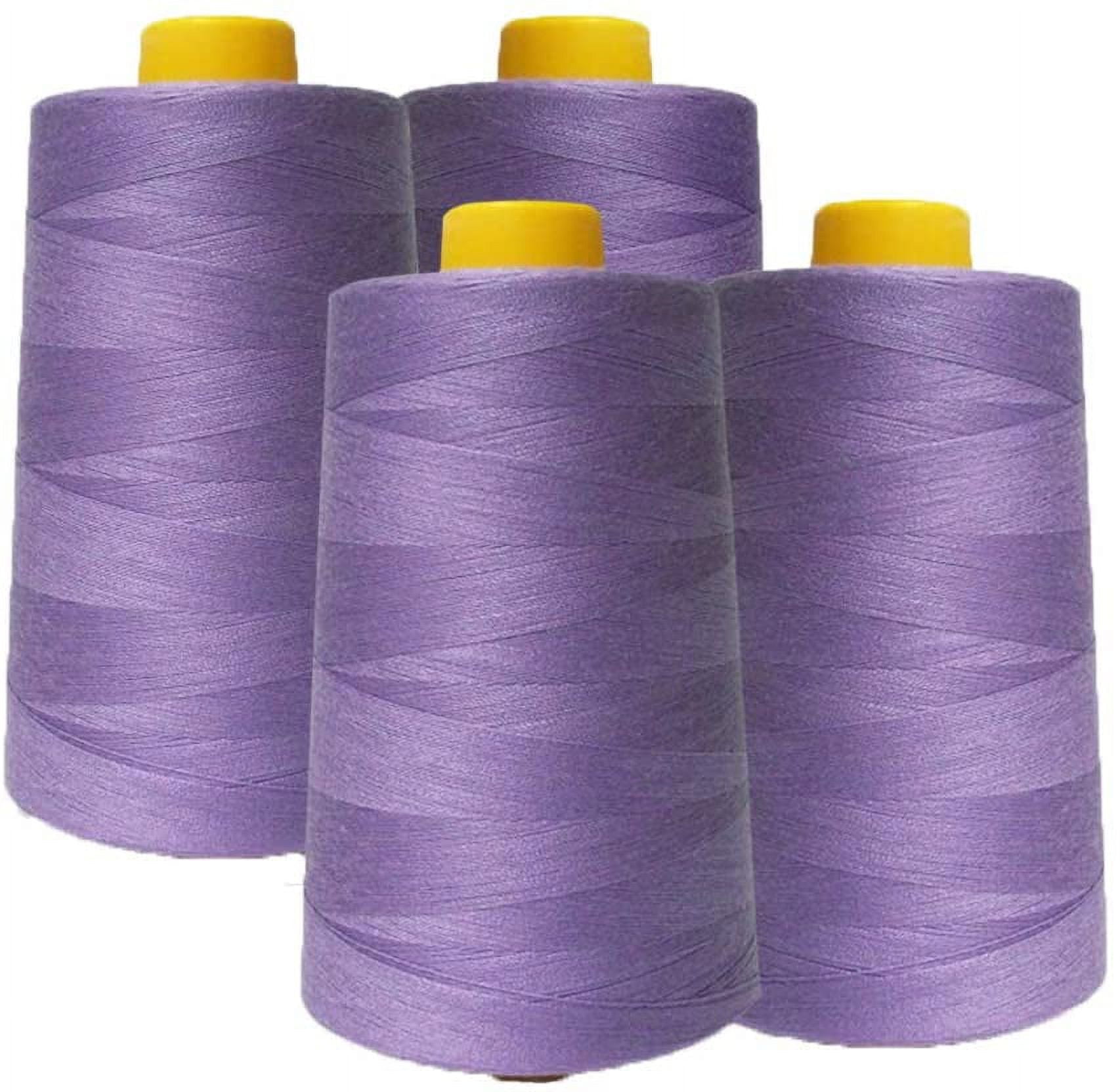 AK Trading 4-Pack Lavender All Purpose Sewing Thread Cones (6000 Yards ...