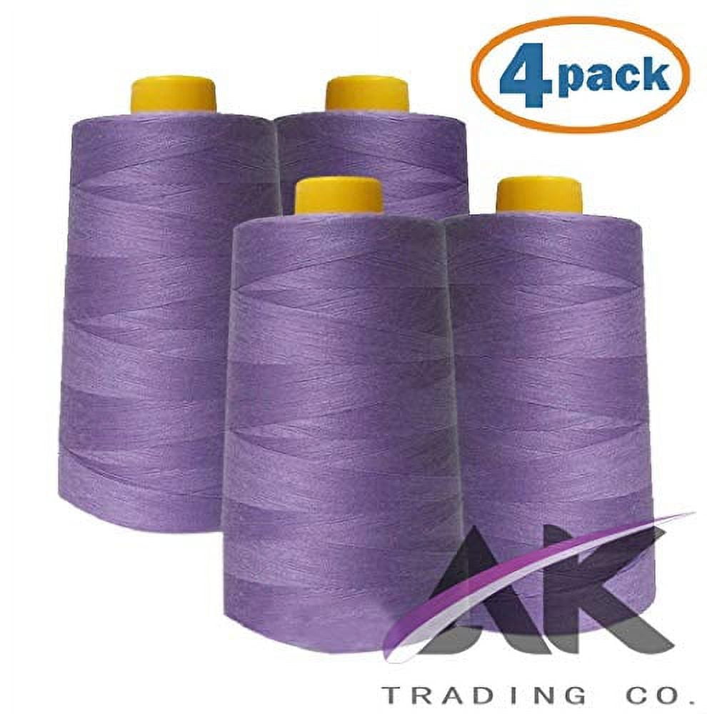 AK Trading 4-Pack Lavender All Purpose Sewing Thread Cones (6000 Yards ...