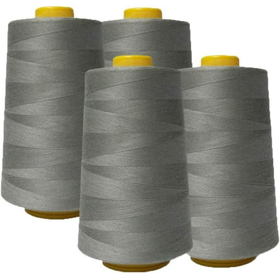 AK Trading 4-Pack Polyester Sewing Thread Cones (6000 Yards) for Sewing ...