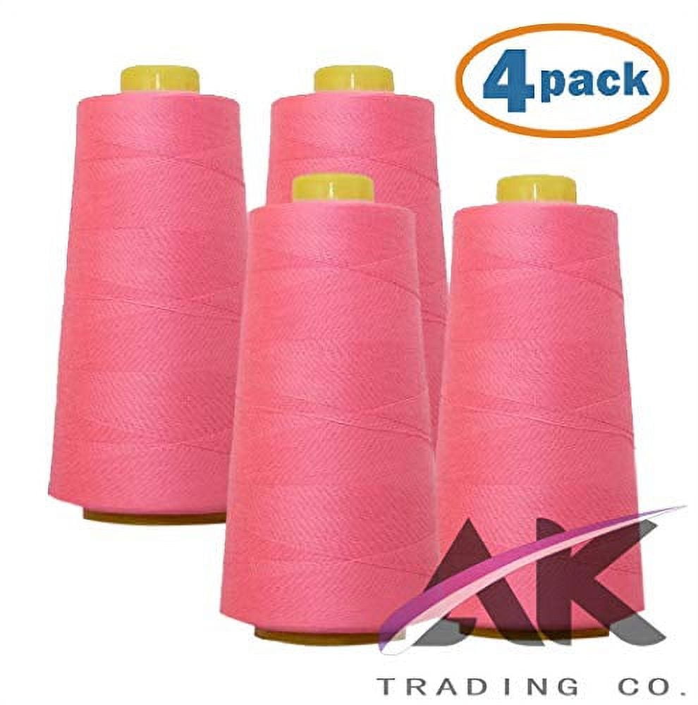 AK Trading 4-Pack NEON Flamingo All Purpose Sewing Thread Cones (6000 ...
