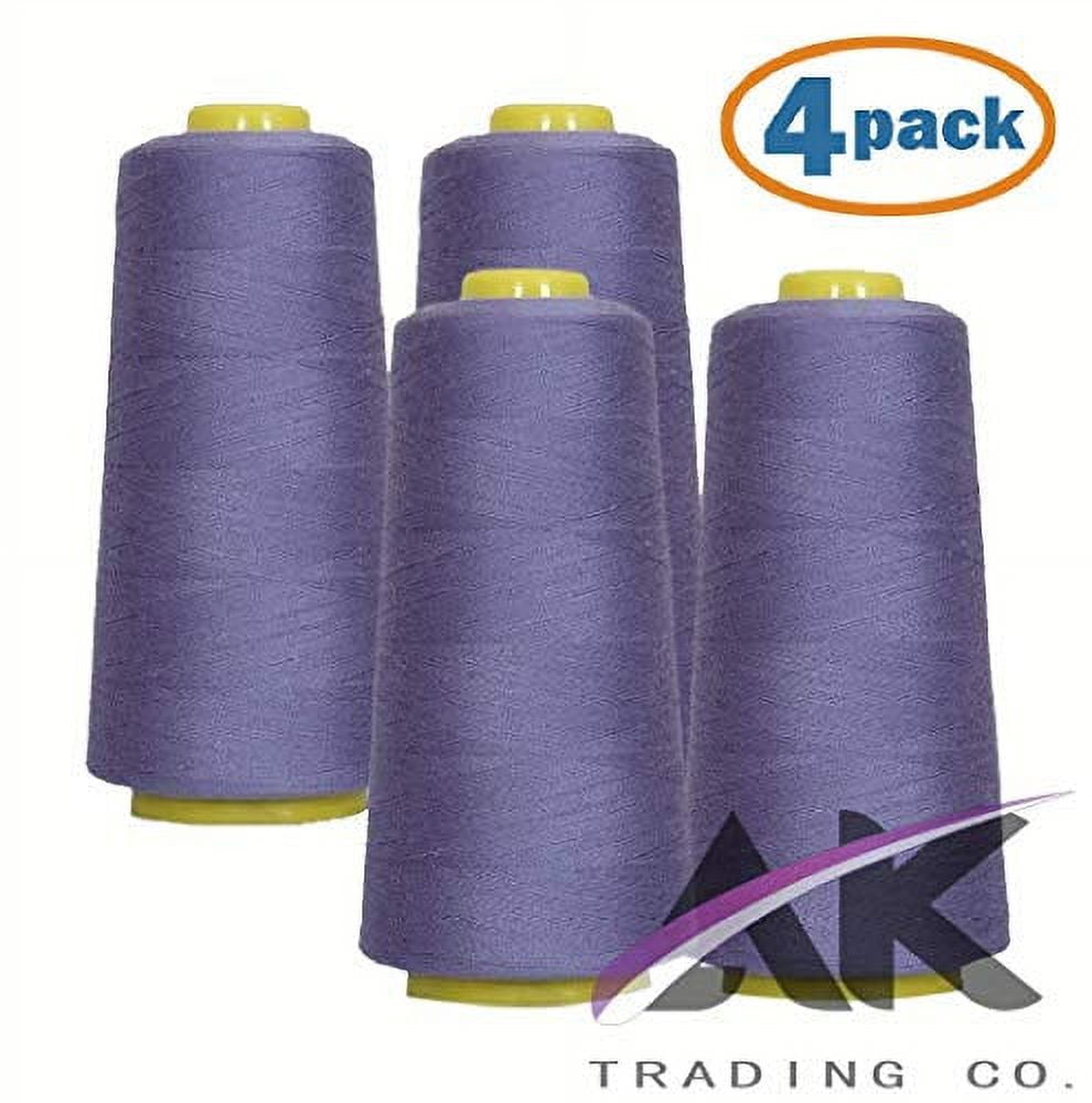AK Trading 4-Pack Periwinkle All Purpose Sewing Thread Cones (6000 ...
