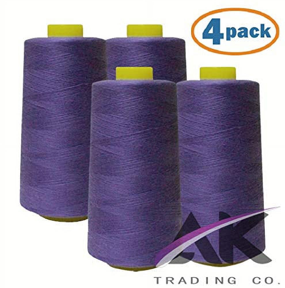 AK Trading 4-Pack Purple All Purpose Sewing Thread Cones (6000 Yards ...