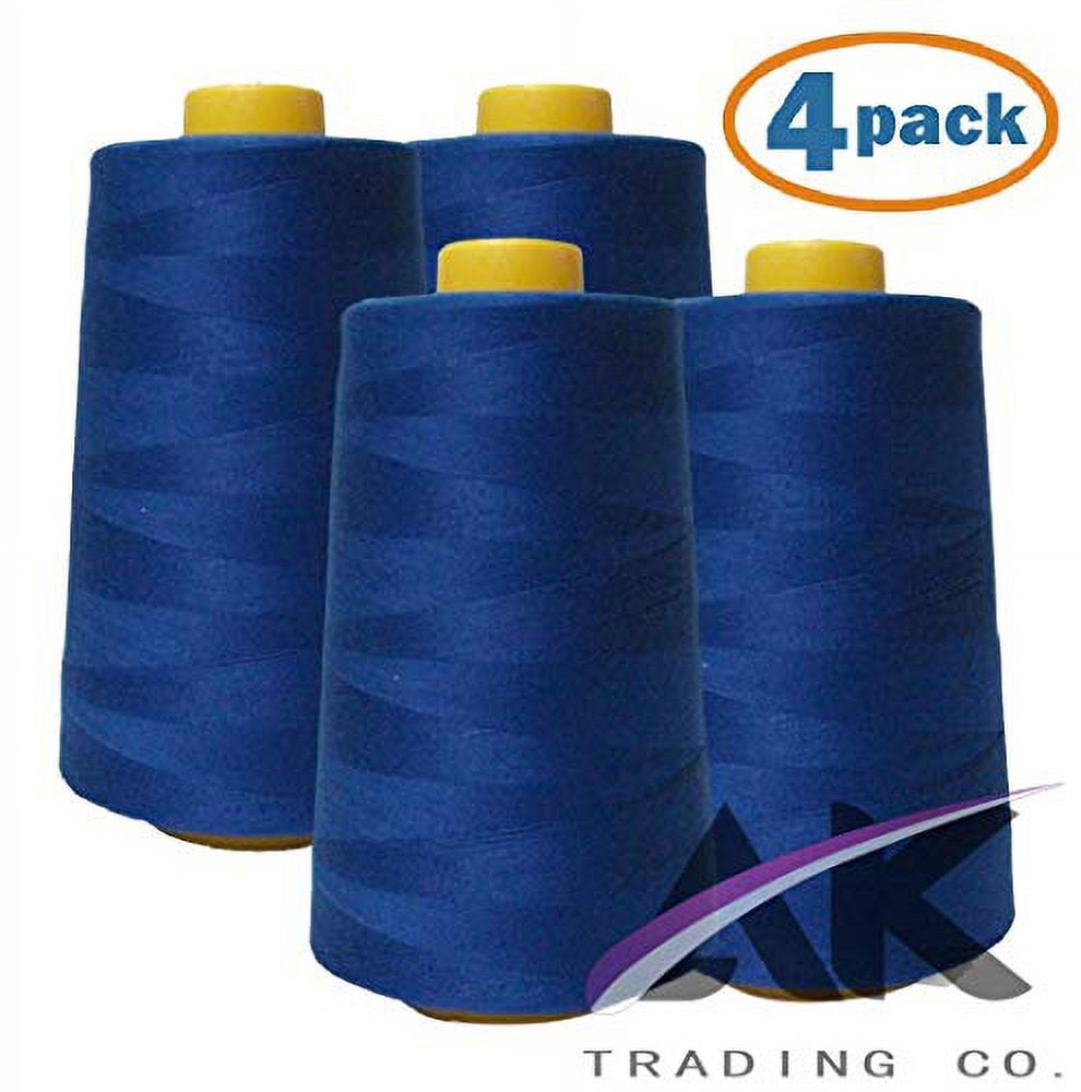 AK Trading 4-Pack Royal Blue All Purpose Sewing Thread Cones (6000 ...