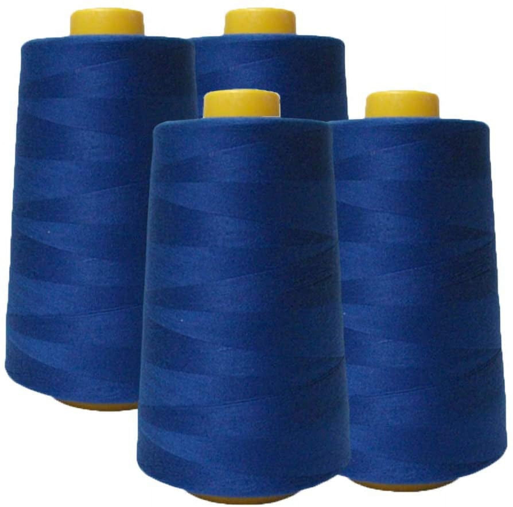 AK Trading Co, Royal Blue Polyester Sewing Thread Cones, 6000 Yards ...