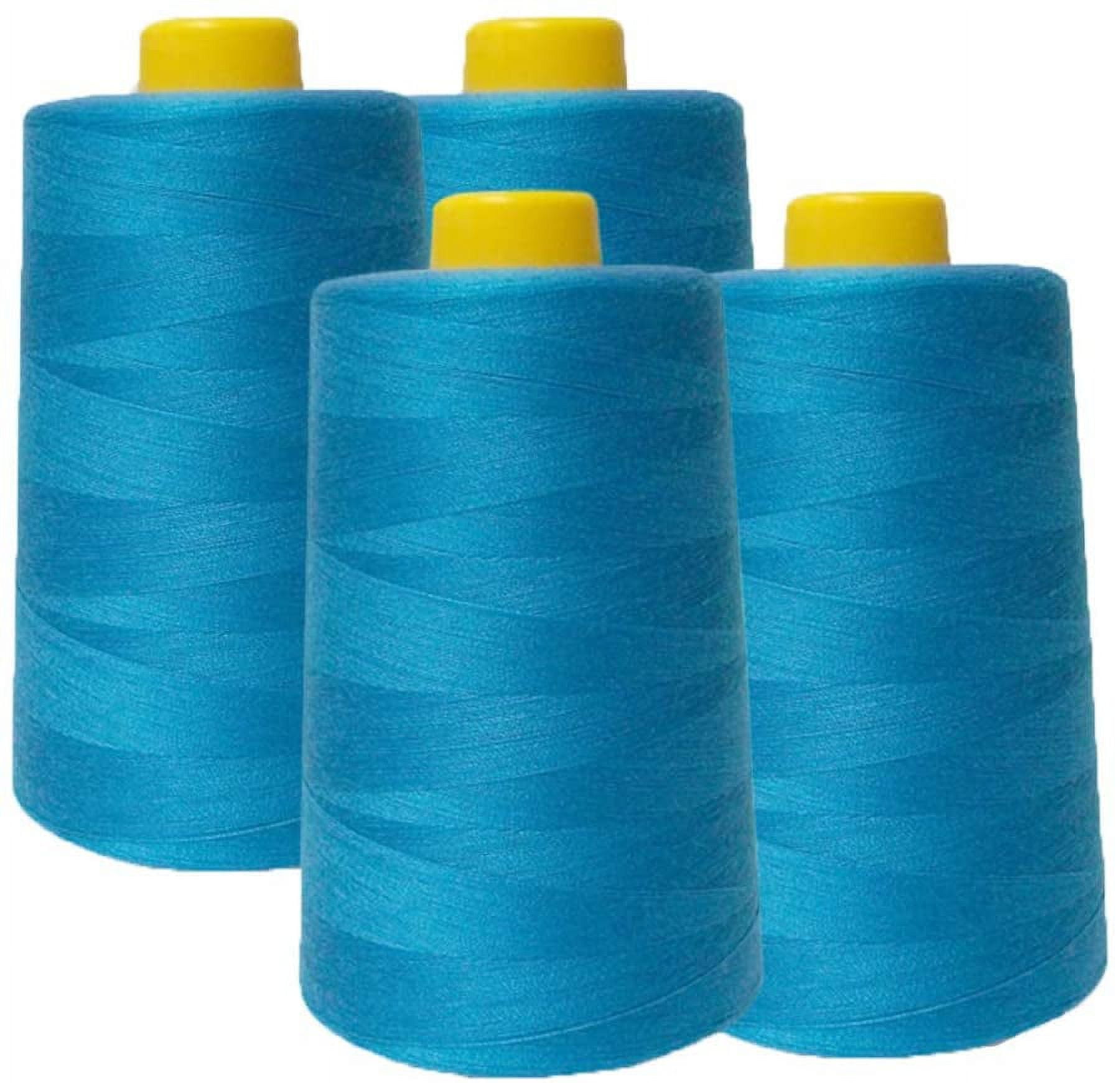 AK Trading 4-Pack Turquoise All Purpose Sewing Thread Cones (6000 Yards ...