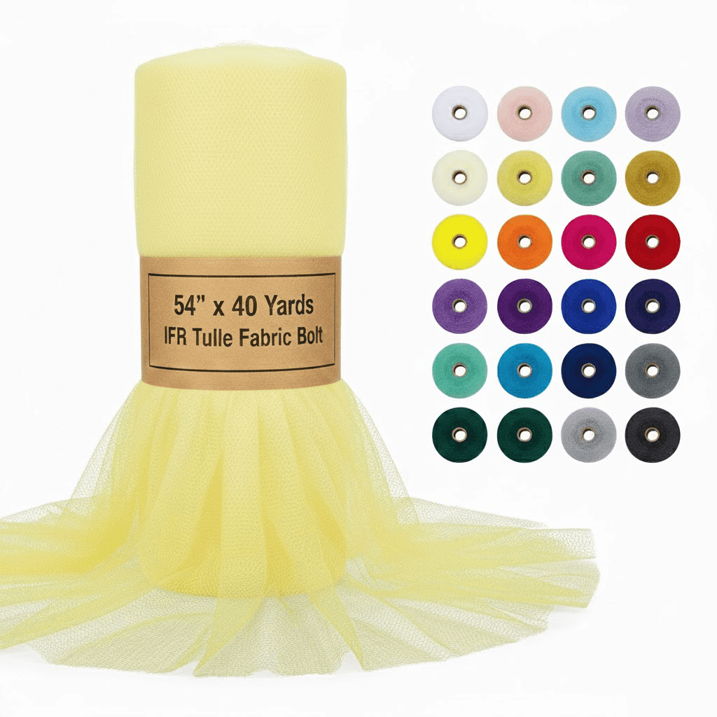 AK Trading Baby Maize IFR Tulle Fabric 54 Inch Wide 40 Yard Bolt for ...