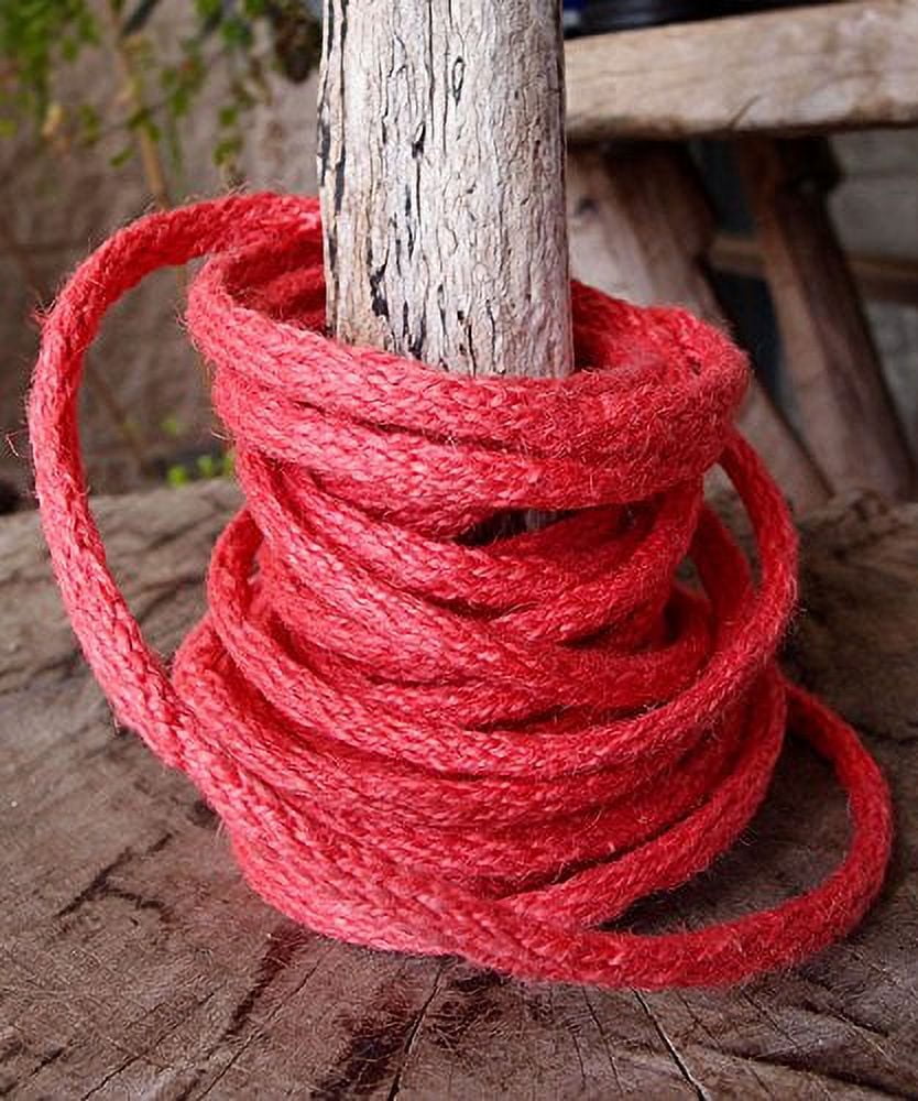 AK-Trading Decorative Jute Wired Rope 1/4" X 9 Yards (Coral Red ...