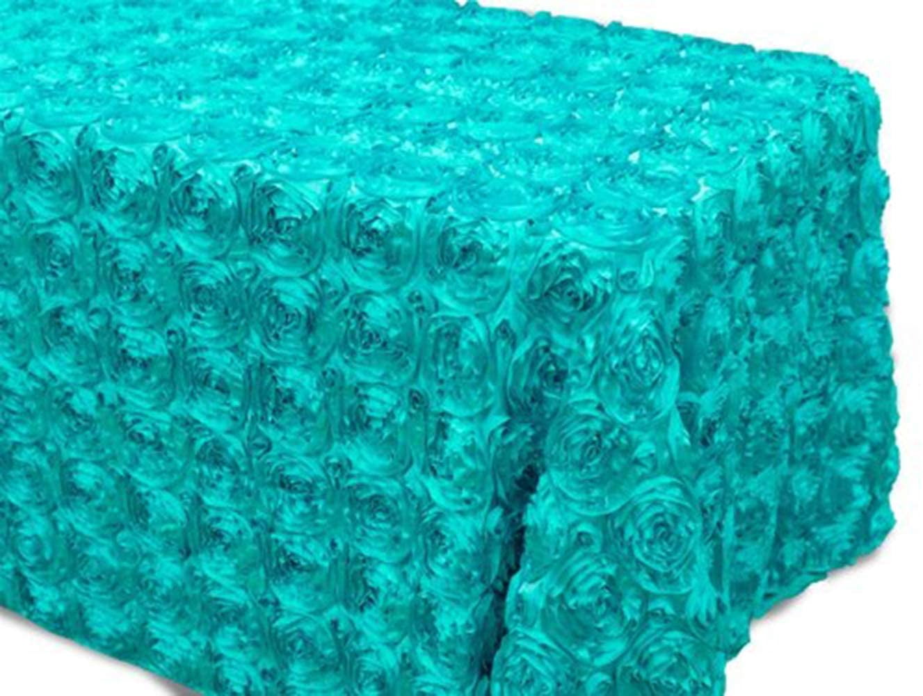 AK-Trading Tablecloth 54 x 96-Inch Rectangular Rose Grandiose Rosette ...