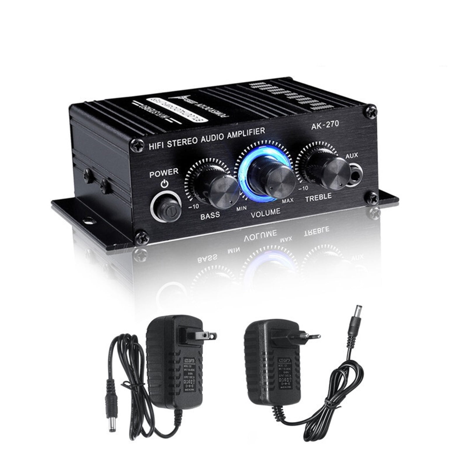 AK270 400W 12V Hifi Power Amplifier Stereo Home Car BASS Amp Music ...
