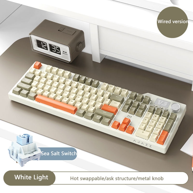 AK35I V3 wired Customized Keyboard Gasket Structure Sea Salt switch ...