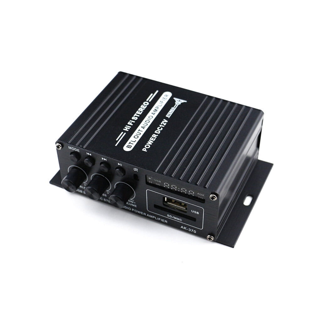 AK370 12V Mini Audio Power Amplifier BT Digital Audio Receiver AMP USB ...