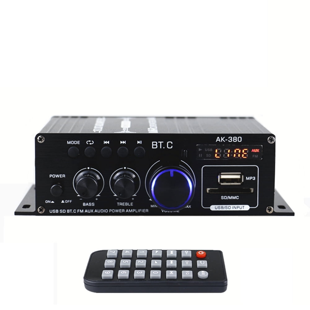 AK380 Audio Amplifier Portable Sound Amplifier Speaker Amp for Car and ...