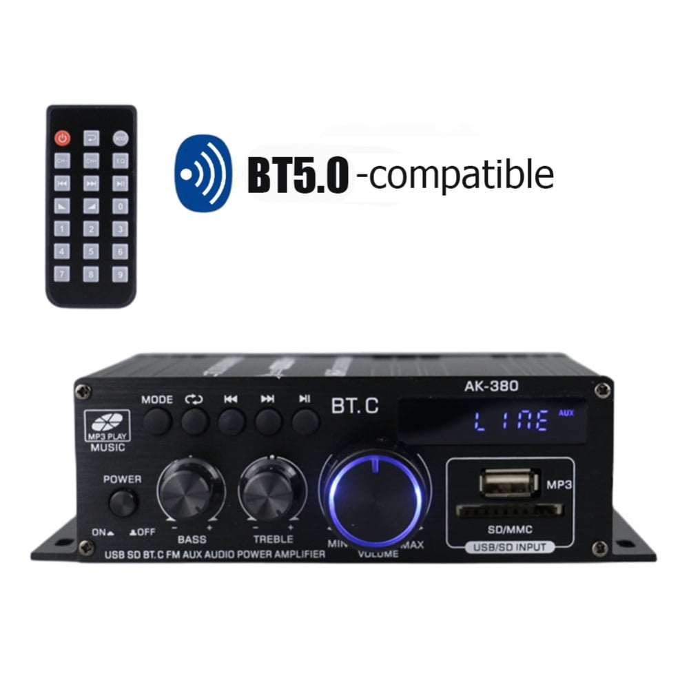 AK380 Digital Amplifier V5.0 HiFi Audio Amplifier for Karaoke Home ...