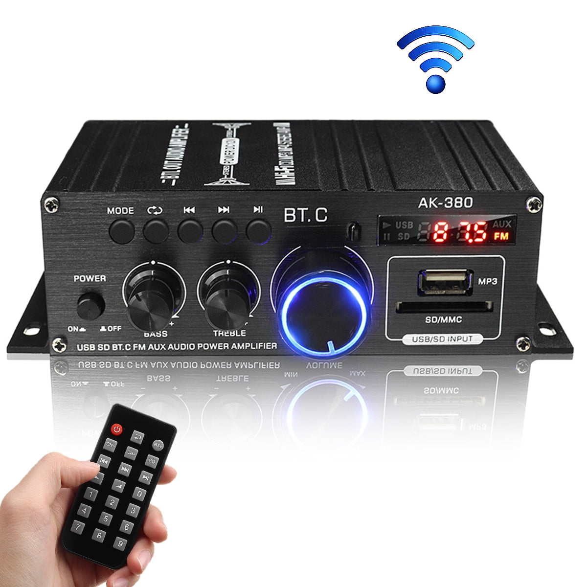 AK380 Mini Power Amplifier 800W Car Amplifier Home Audio Receiver for ...
