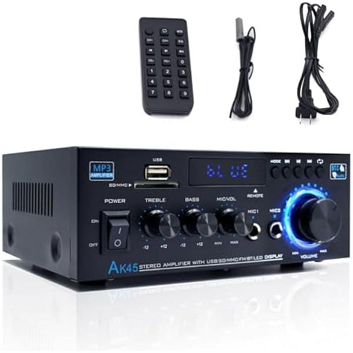 AK45 Stereo Home Audio Amplifier 600W Bluetooth 5.0 HiFi Power ...