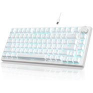 Ajazz AK873 Wired Hot Swappable Mechanical Keyboard, Coiled Cable, 22 ...