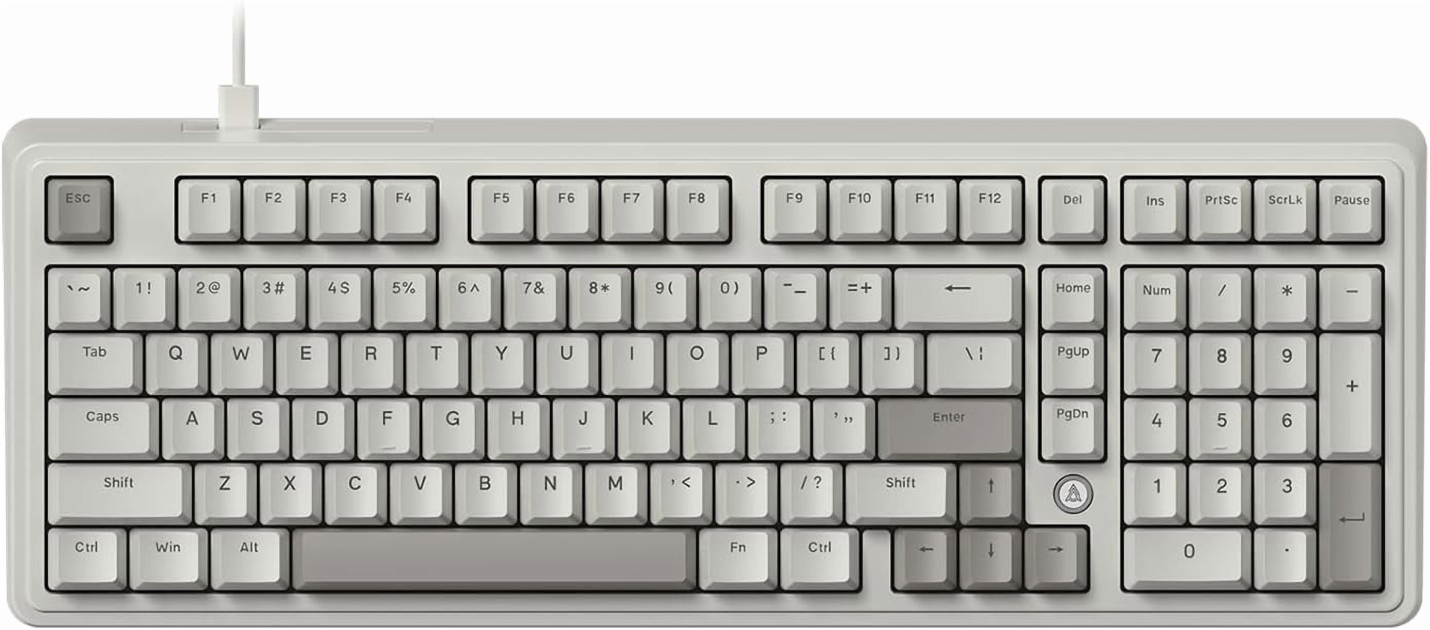 AK980 Retro Mechanical Keyboard - 101-Key Hot-Swappable Gasket Mount ...