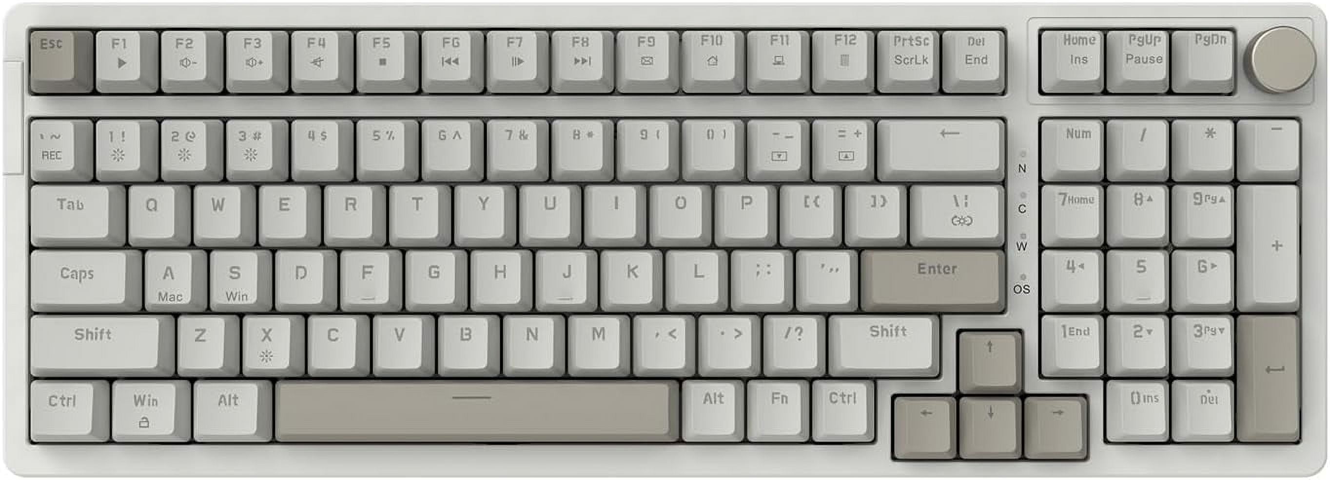 AK992 Retro Wired Mechanical Keyboard, 98 Full Layout, Hot-Swappable ...