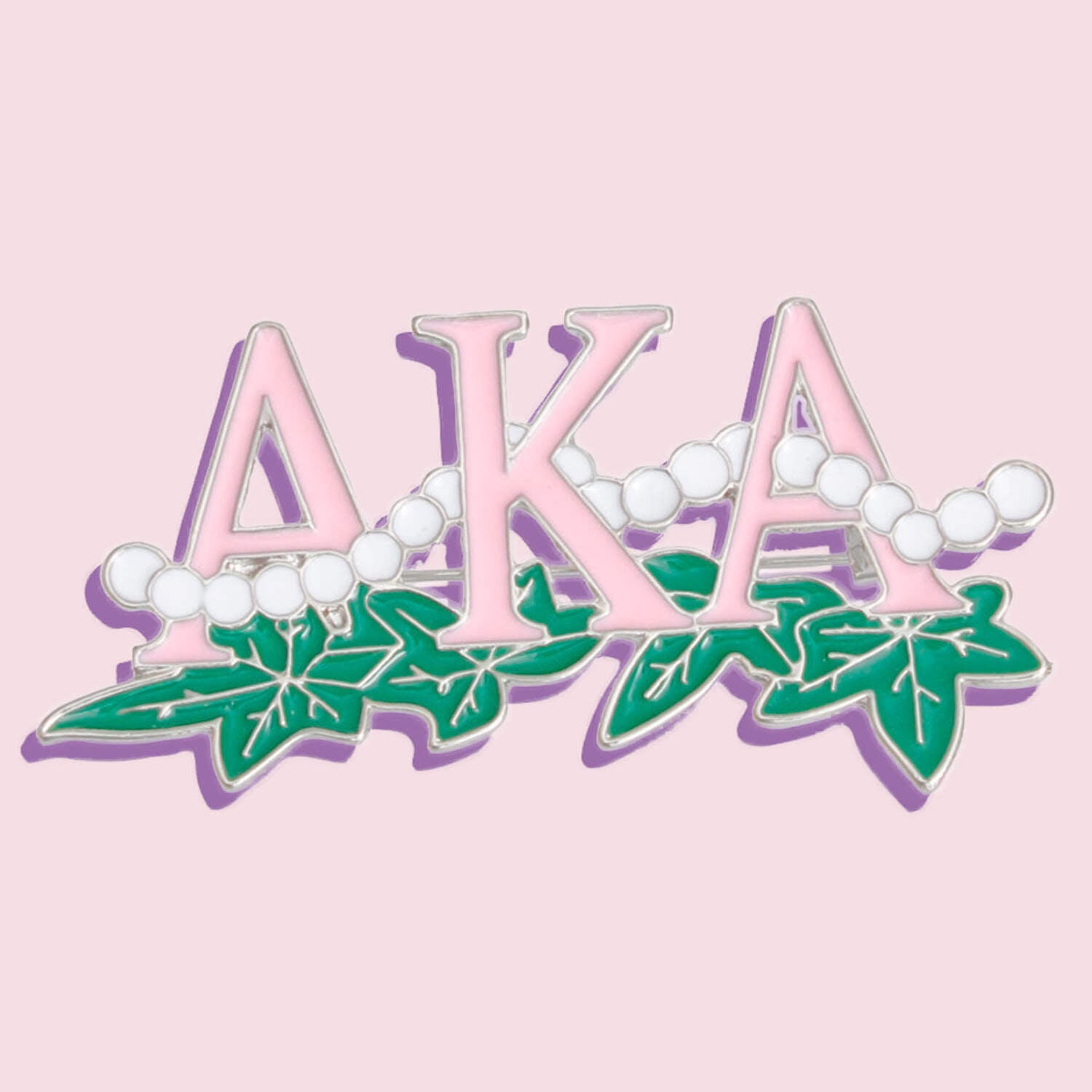 AKA Brooch Alpha Kappa Alpha Inspired Pearl Ivy Leaf Sorority Pin ...