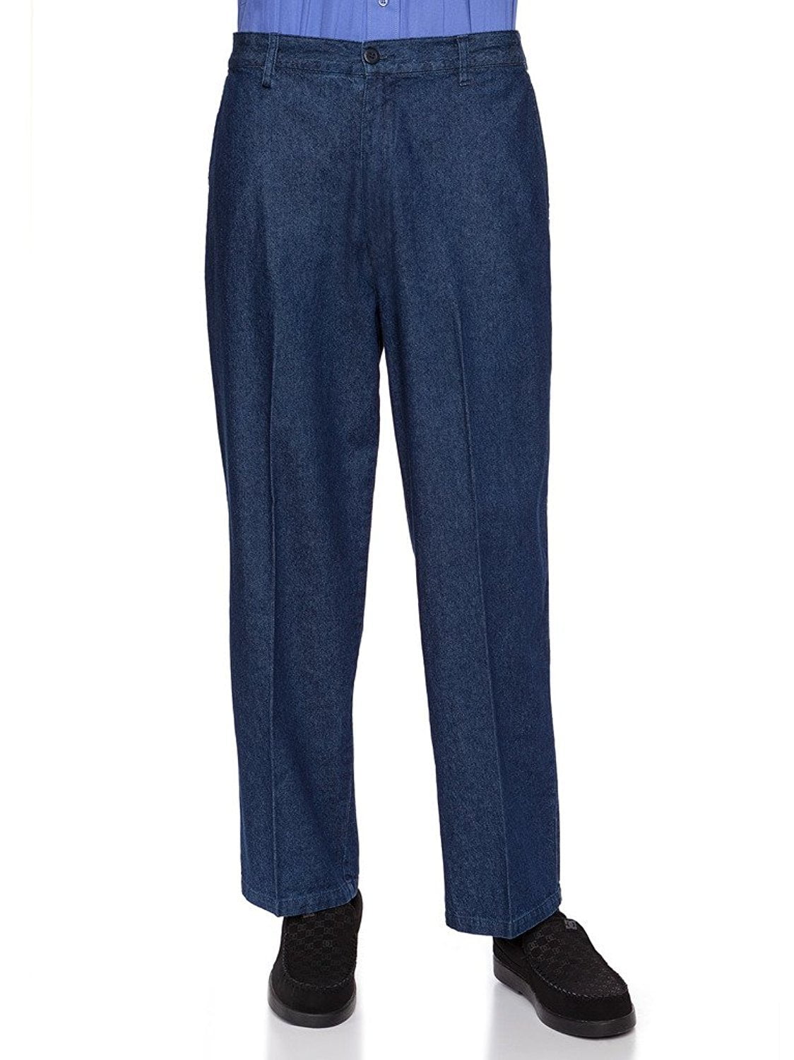 AKA Half Elastic Flat Front Men's Slacks Big Sizes Available - Walmart.com