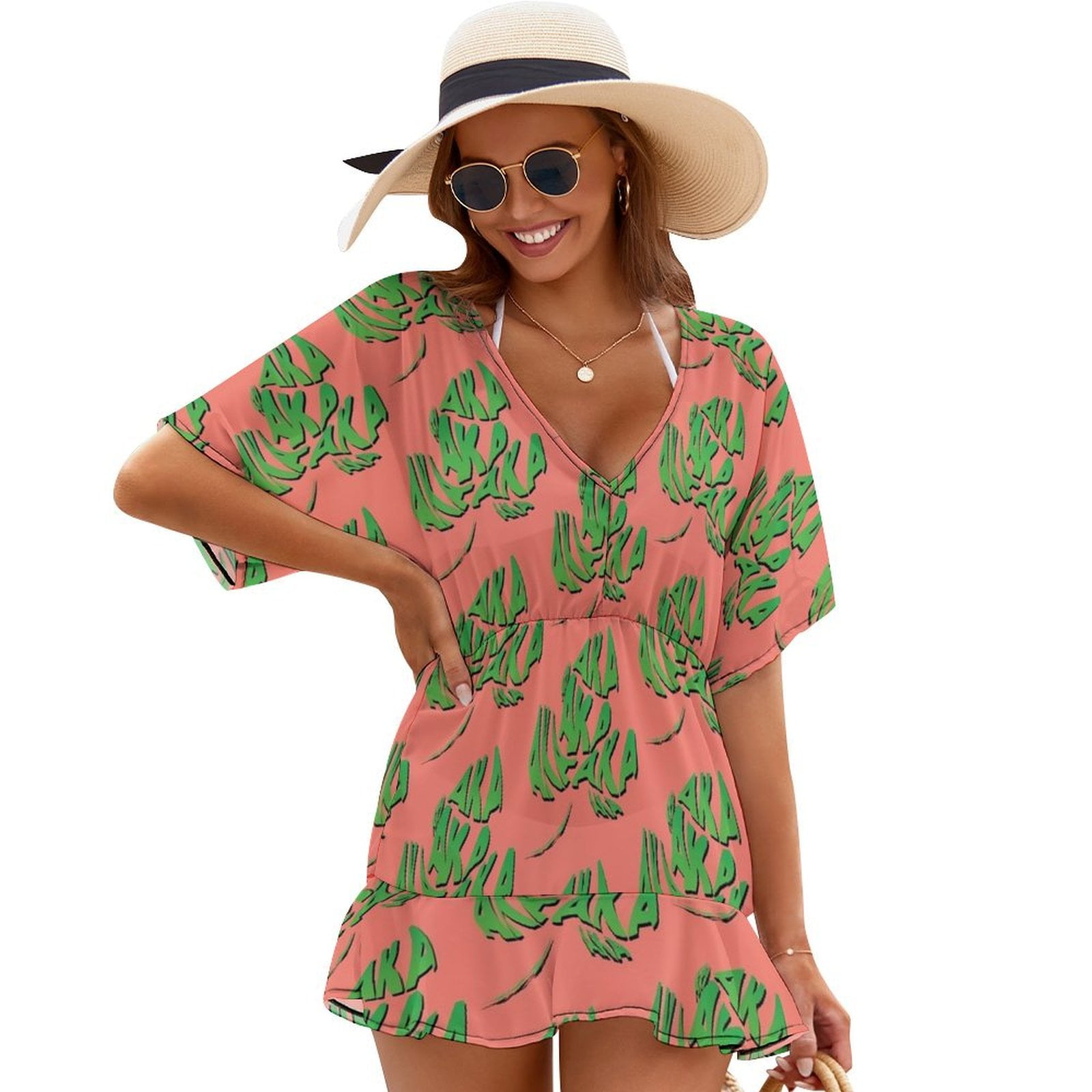 AKA Ivy Leaf Logo Cover Ups dress for women summer Women's summer skirt ...