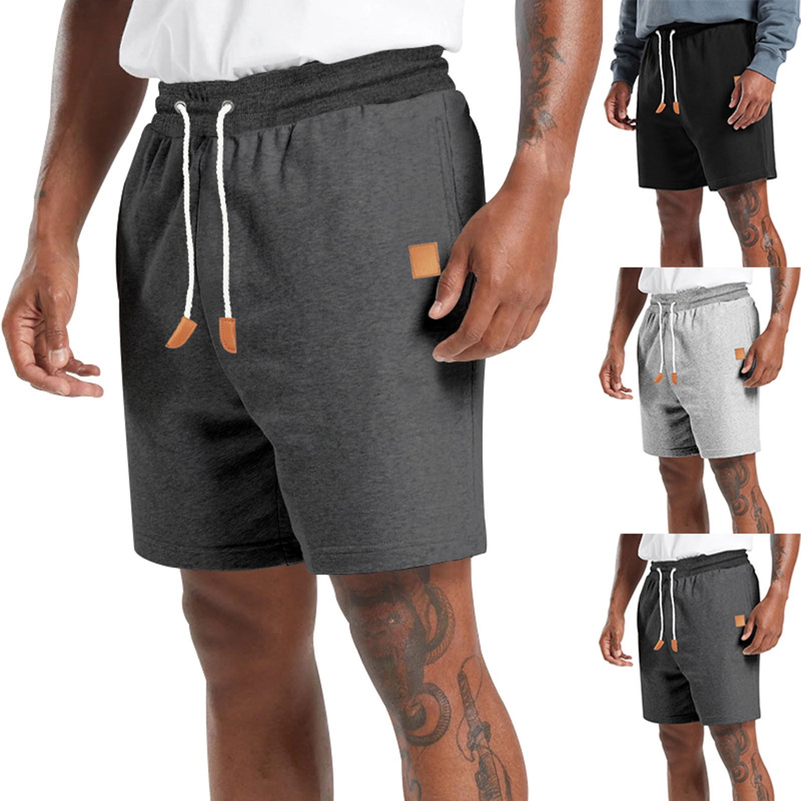 Fall Savings AKAFMK Men's Casual Shorts 9" Drawstring Summer Quick Dry ...