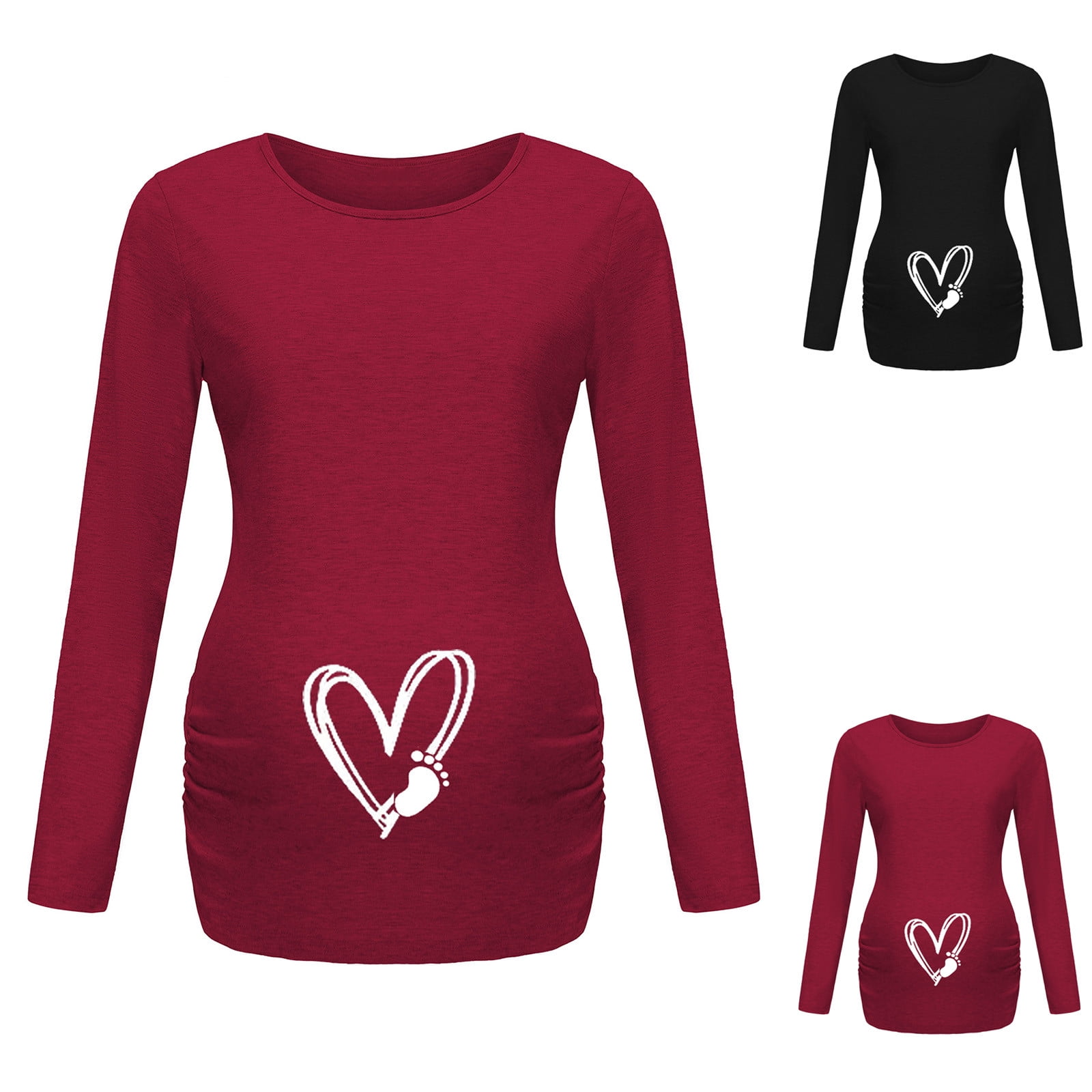 AKAFMK Summer Maternity Clothes,Long Sleeve Maternity Tops,Nursing ...