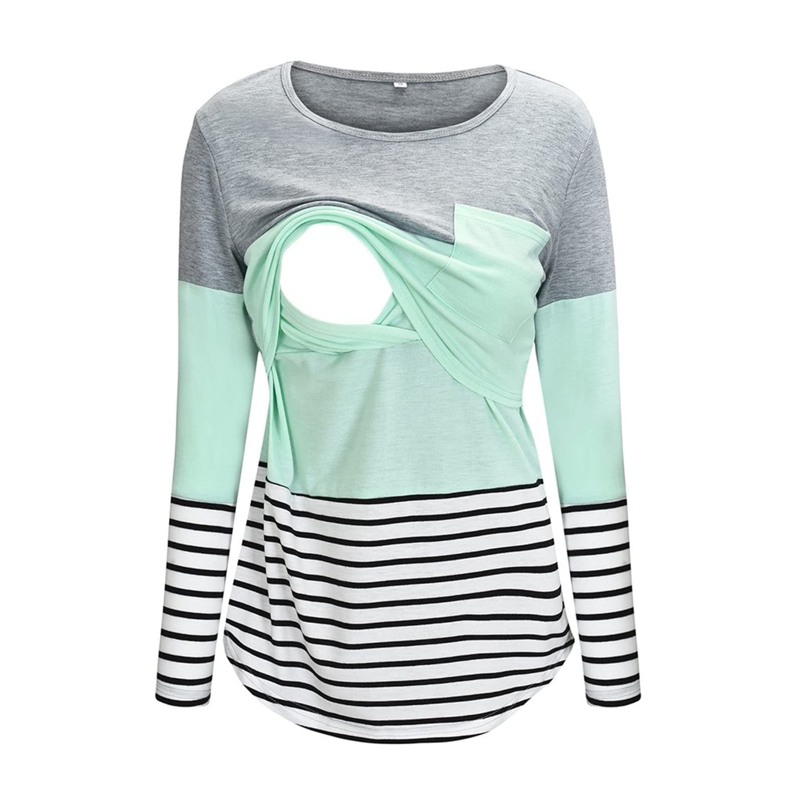 AKAFMK Summer Maternity Clothes,Long Sleeve Maternity Tops,Nursing ...